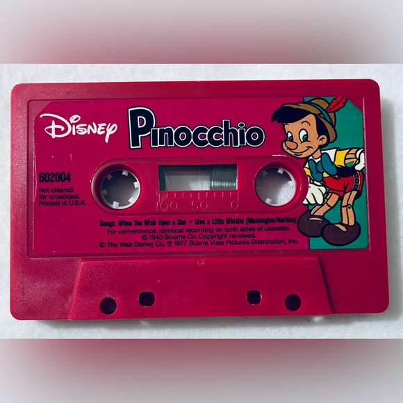 Disney | Other | Disney Pinocchio Red Cassette | Poshmark